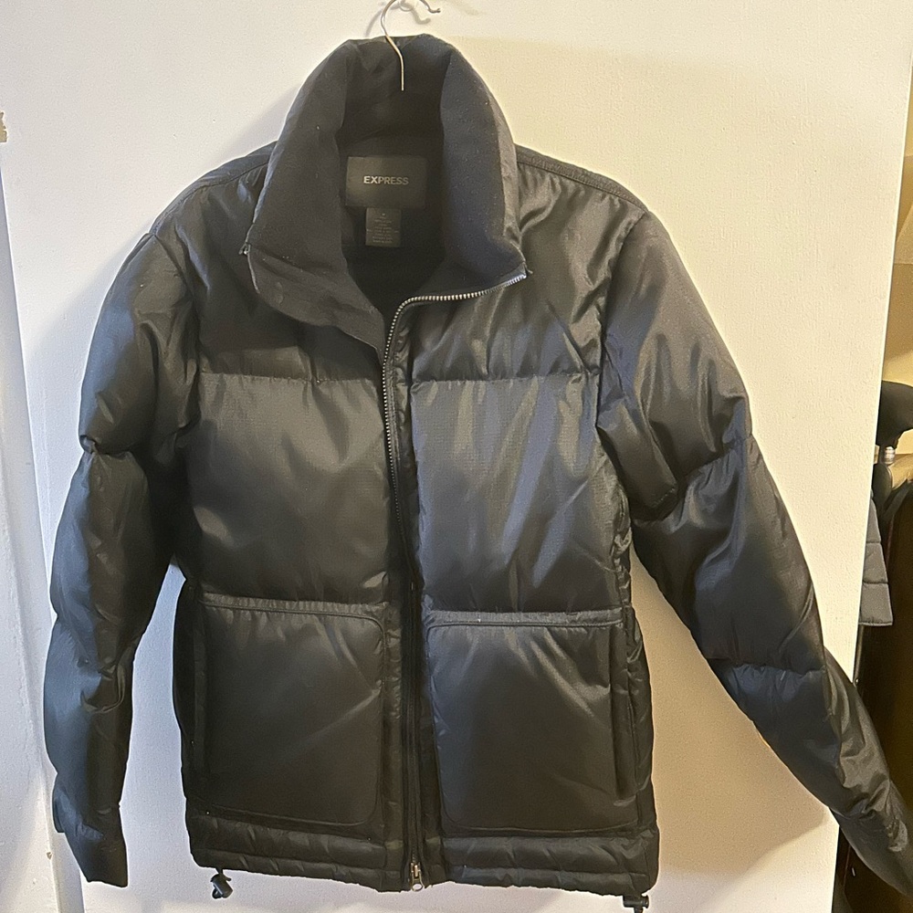 Express Black Puffer Jacket - Gem